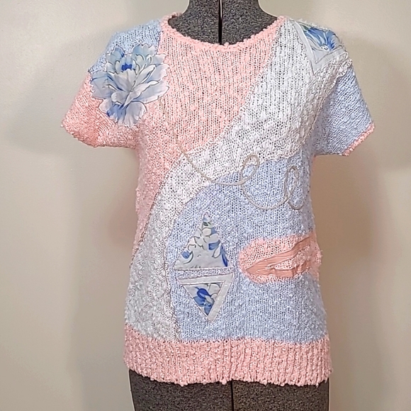 jason maxwell | Sweaters | Vintage 98s Jason Maxwell Pastel Embellished ...